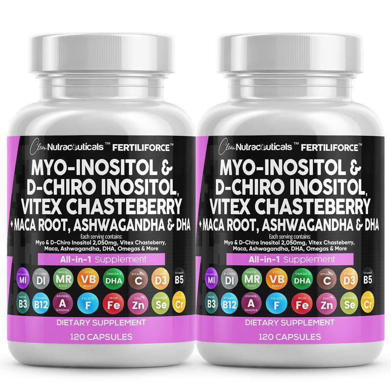 Myo-Inositol & D-Chiro Inositol 2050mg Fertility Supplement 40:1 Ratio ...