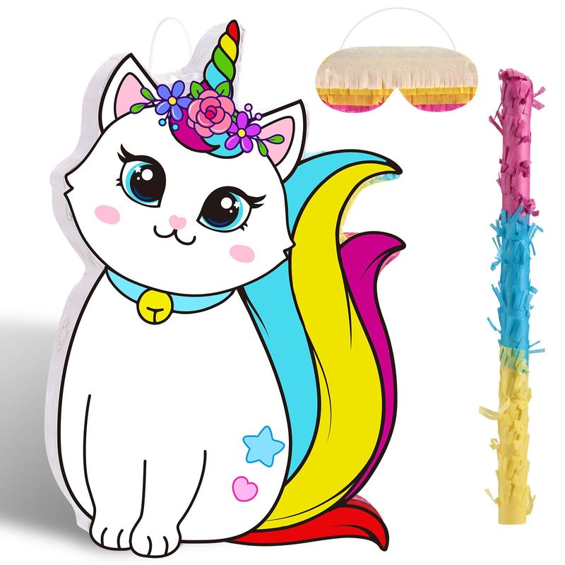 Unicorn Cat Piñata Unicorn Birthday Party Piñata Cat Piñatas with ...