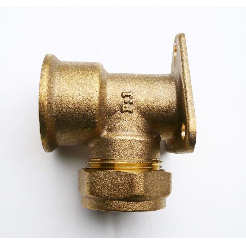 Brass Wall Plate Elbow. 22 mm Compression x 3/4" BSP Female Thread - Online Marketplace ...