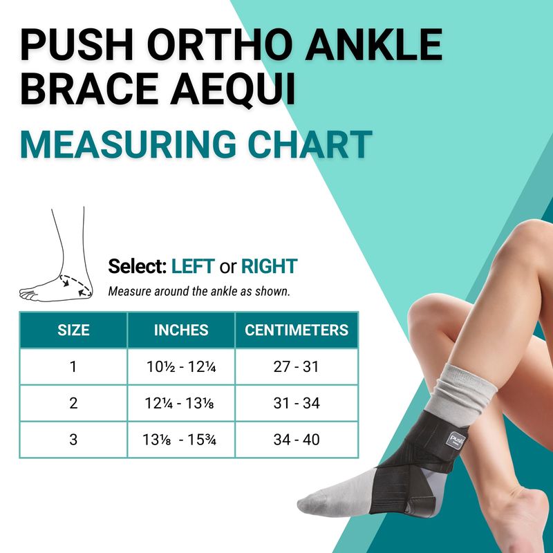 PUSH Ortho Aequi Ankle Brace – Semi-Rigid Ankle Support for Ligament ...