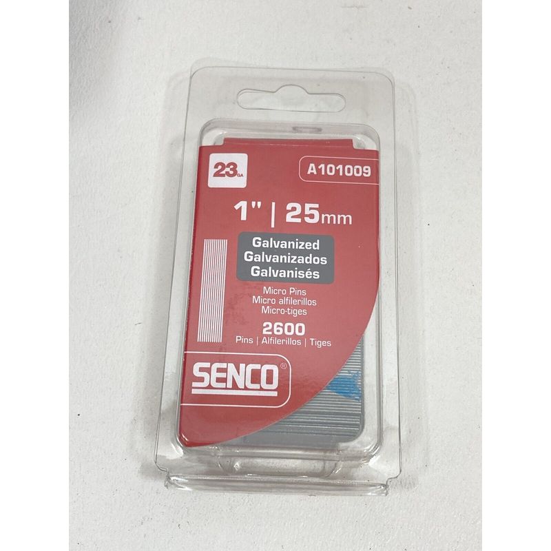 (2600-Pk) Senco Headless Micropins Electro Galvanized Steel 23-Gauge 1" A101009 - EveryMarket