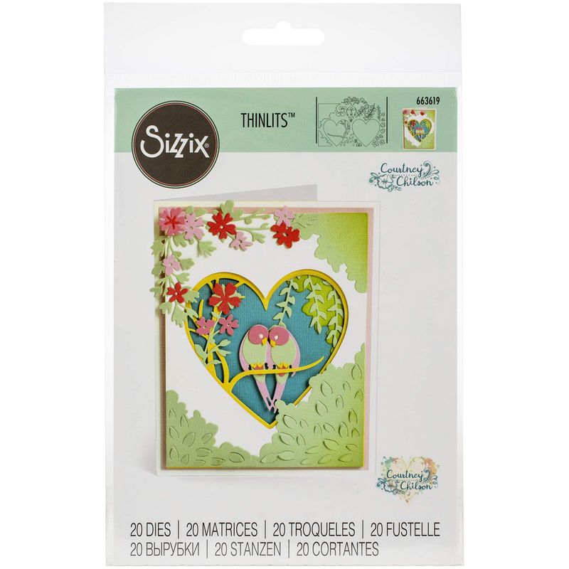 Sizzix Thinlits Die Set 20 Pack 663619 Love Birds Shadow Box by ...