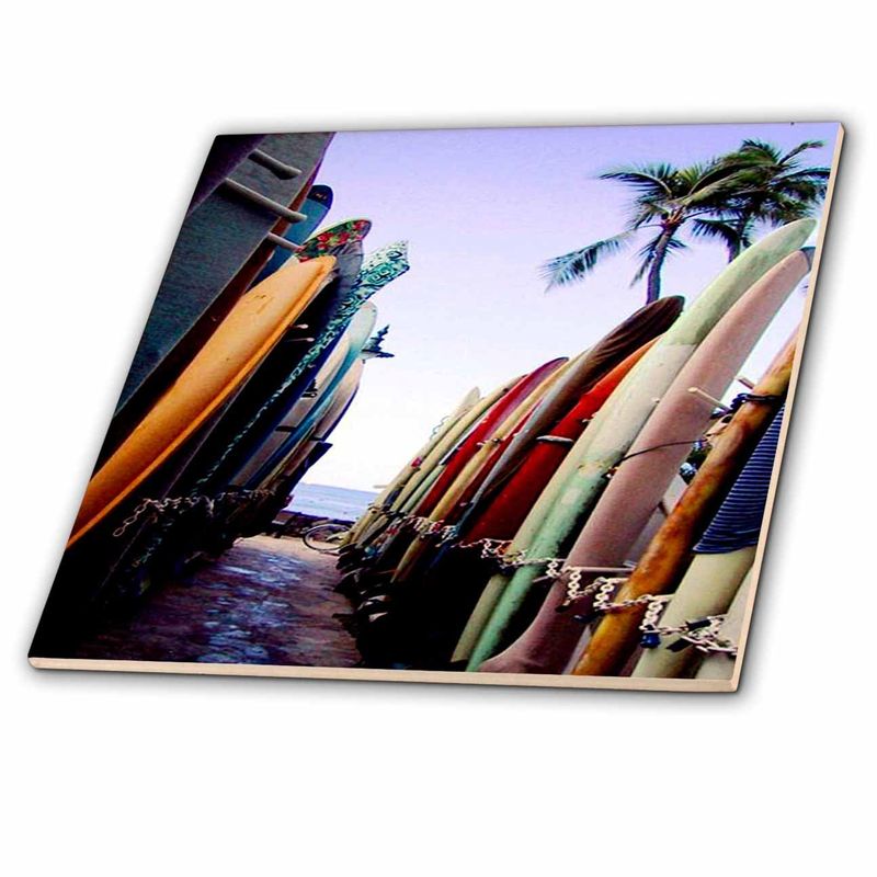 6 Inch Ceramic Tile - Surf Board - Online Marketplace - EveryMarket