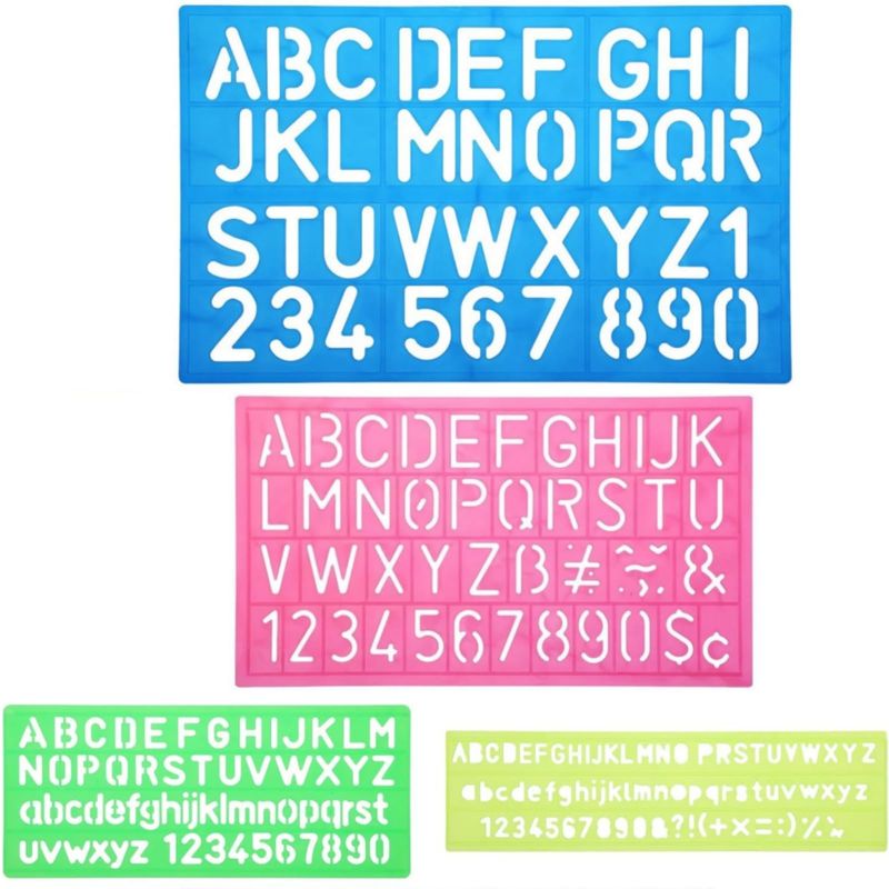 Templates, Set of 4 Alphanumeric Letters, Templates, Create ...