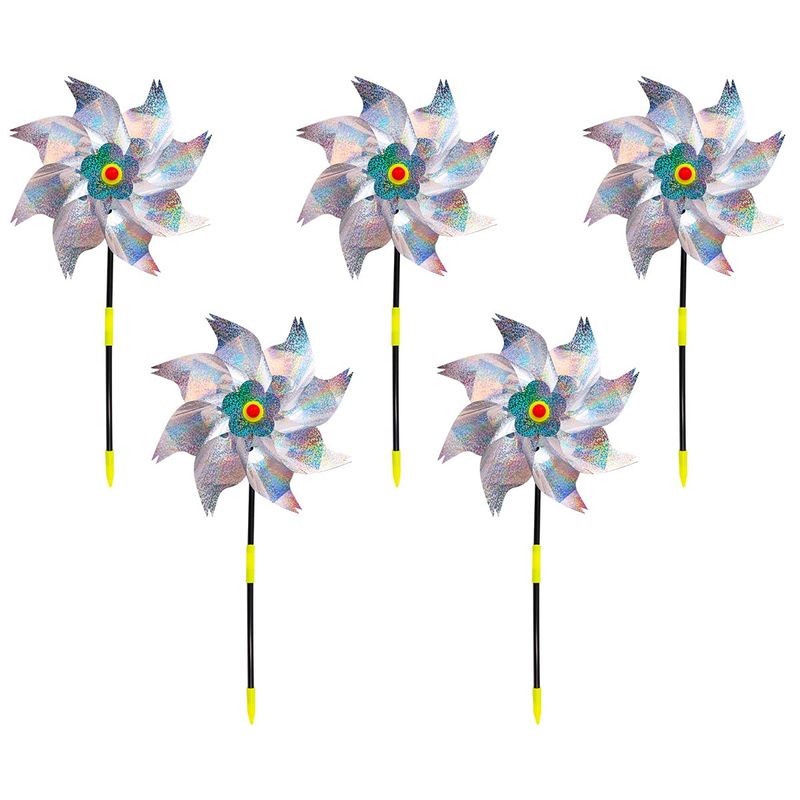 WANGCL 5 Pack Reflective Bird Repellent Windmill Hanging Device Sparkly ...