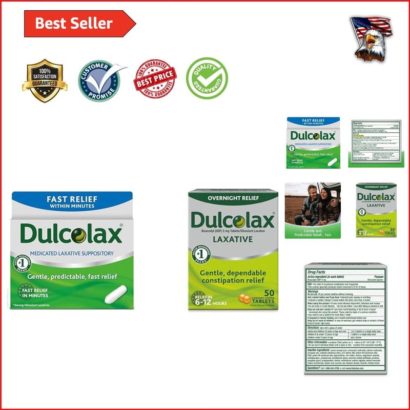 Comfort-Coated Stimulant Laxative Tablets & Fast-Acting Medicated ...