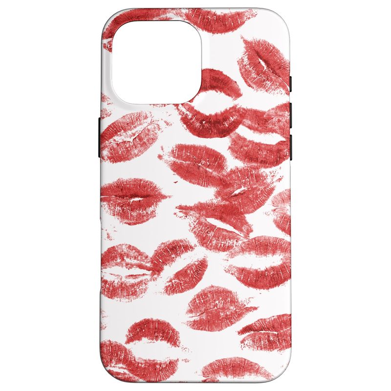 iPhone 16 Pro Max Coquette Red Kisses Lipstick Lip Kisses Case - Online ...