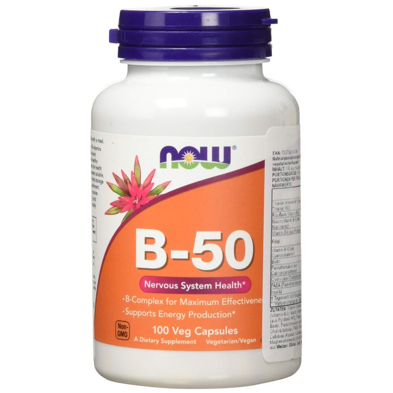 NOW Vitamin B-50 mg,100 Veg Capsules - Online Marketplace - EveryMarket