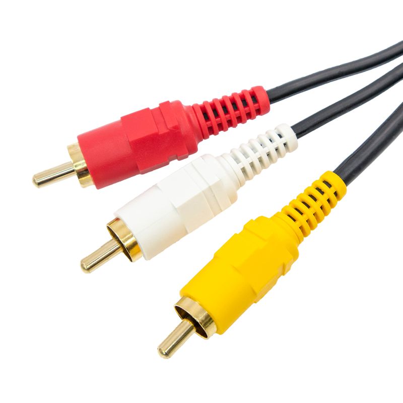 Maxar Electric Simple Packaging Video Cord 3 Pin to 3 Pin RCA Cable 6.6 ...