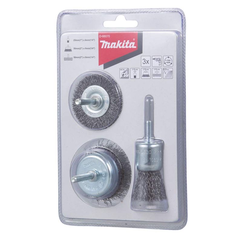 Makita D-66070 3 Piece Wire Brush Set - Online Marketplace - EveryMarket