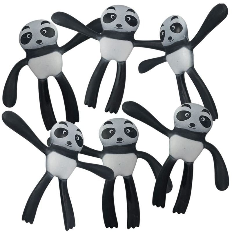 ArtCreativity Bendable Panda Toys, Set of 6, Flexible Figures, Stress ...