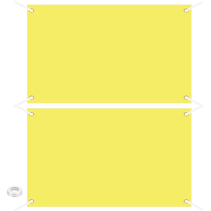 PATIKIL Blank Banners Signs to Decorate 3'x5' Sublimation Yellow Banner ...