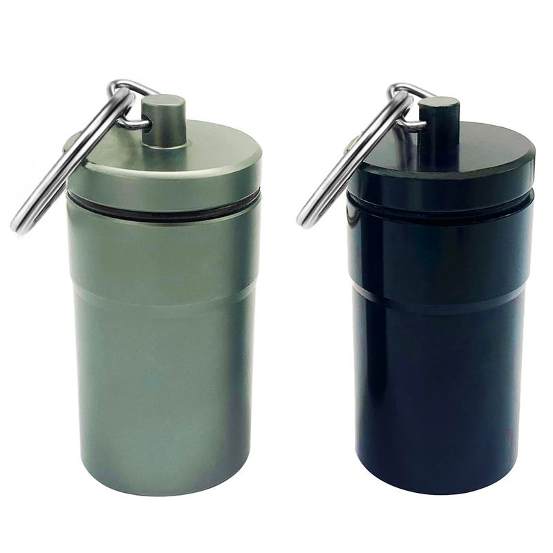 2 Packs 100 Tablets Nitro Bottle Holder, EFFIET Waterproof Metal Pill ...