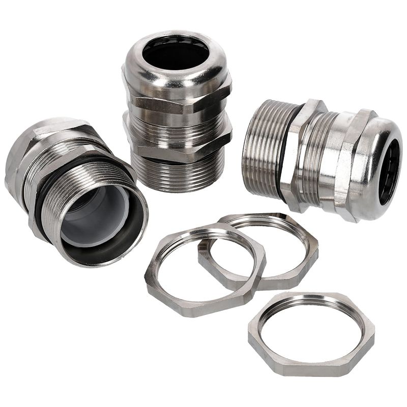 Pack of 3 Kalitec M32 Cable Gland Brass 11.0-21.0 mm Clamping Range I ...