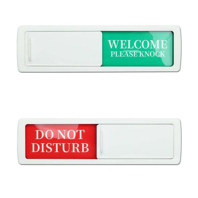 SHYSBV Do Not Disturb Door Sign, 2Pcs Slider Office Door Signs Welcome ...