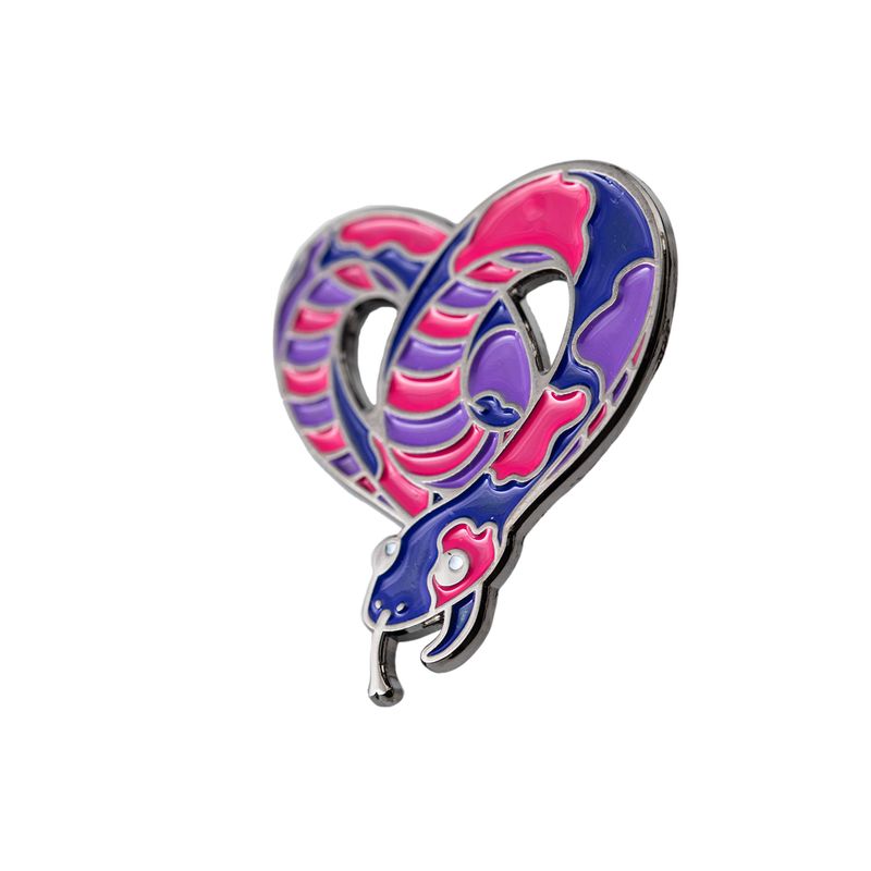 Bisexual Pride Snek Enamel Pin in Bi Pride Flag Colors | LGBTQ+ Subtle Pride Jewelry - Online ...