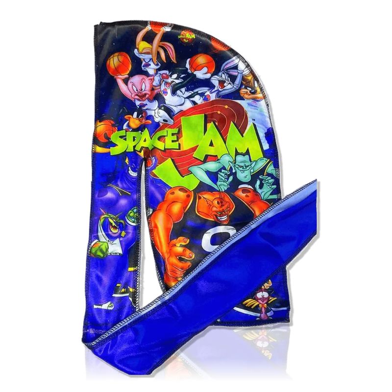 Afro Design Durag Silky 360 Wave Du Rag with Long Tails and Quadruple ...