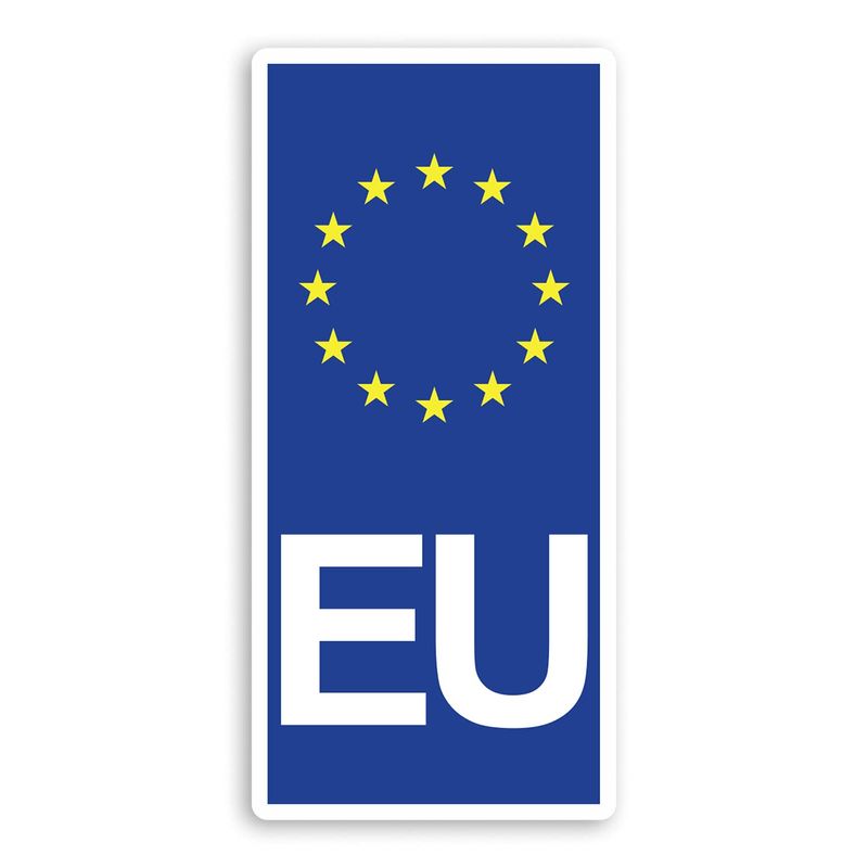 2 x 10cm Tall European Union Flag Vinyl Stickers - Europe EU Sticker ...