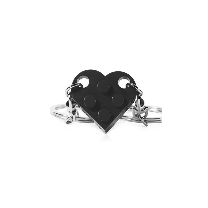 YiXuTag Building Blocks Key Fob, Heart Keyring, Small Key Ring, Red ...