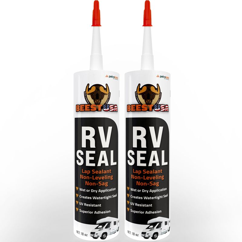 BEEST RV Roof Sealant (Non-Leveling) - 2 Pack, Lap Sealant for RV Roof, Windows, Skylight ...