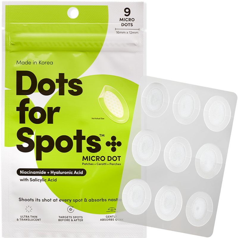 Dots for Spots Oval Pimple Patch with Micro Darts - Pack of 9 ...