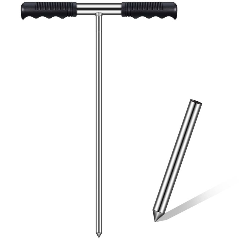 Kanayu Stainless Steel 32-48 Inch Height Adjustable Soil Probe Rod ...