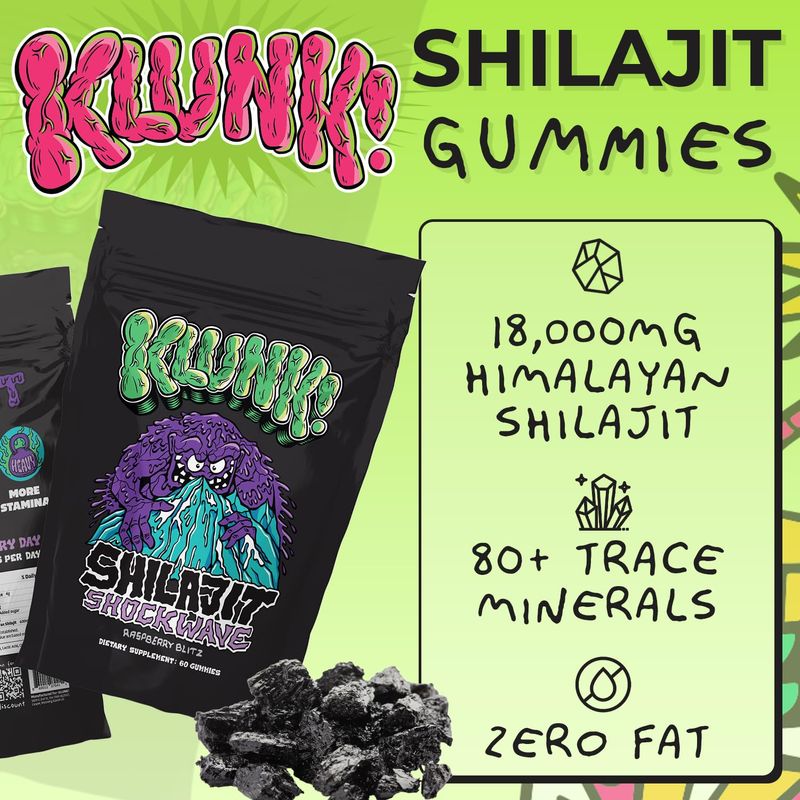 KLUNK! Shilajit Gummies - Increase Energy, Stamina and Muscle Recovery ...