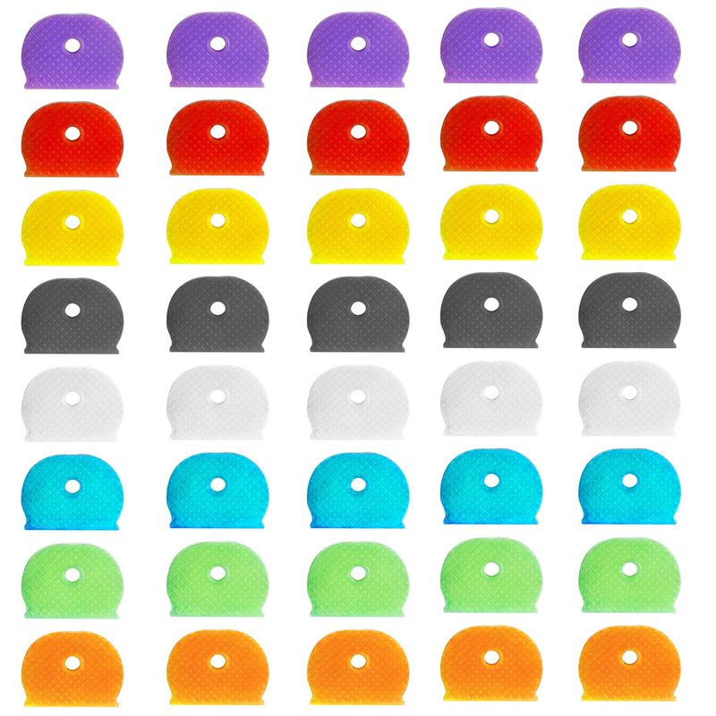 40 Pcs Key Covers Caps, Key Caps Covers Tags Set Flexible Key Covers ...