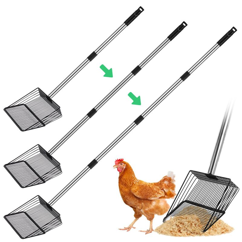 Mity rain Chicken Coop Accessories, Large Adjustable Chicken Scooper ...