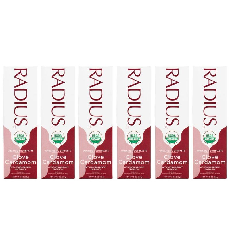 RADIUS USDA Organic Toothpaste 3oz Non Toxic Chemical-Free Gluten-Free ...