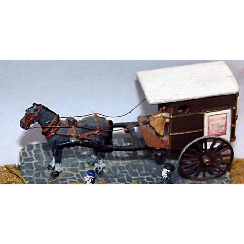 Langley Models 2 Wheeled Horse Drawn Parcel Van 1 Horse OO Scale ...