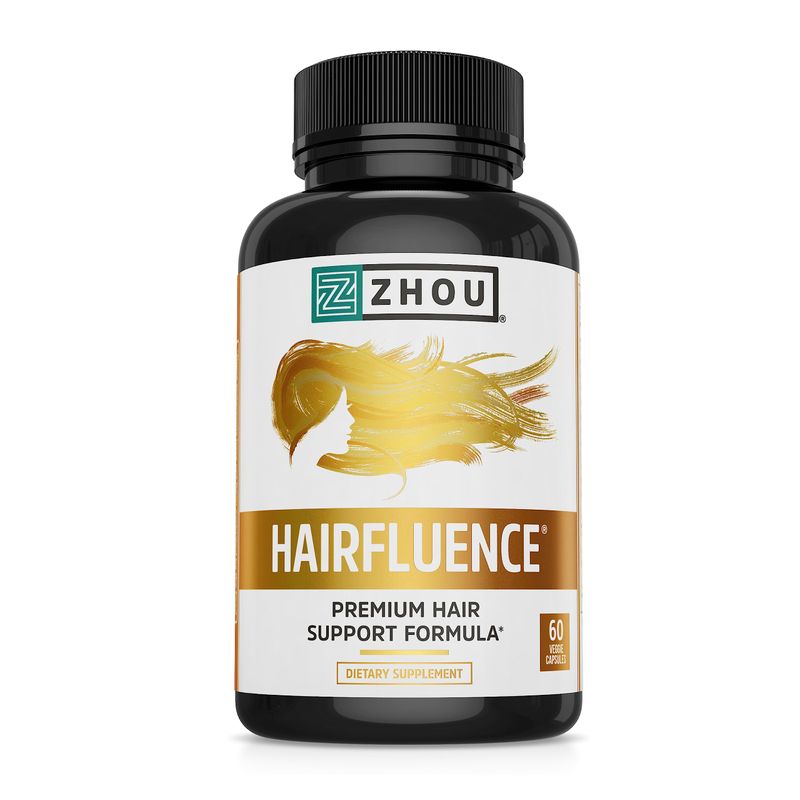 Zhou Hairfluence, Hair Growth Supplement with Biotin 5000mcg, Collagen ...