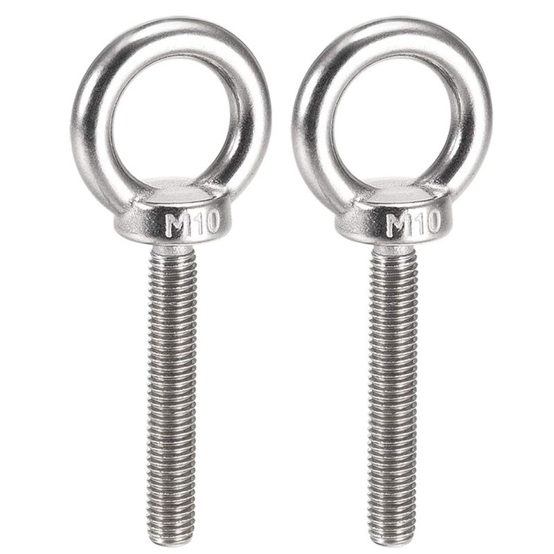 TA-VIGOR 2Pcs M10 x 70mm Lifting Long Eye Bolt, 304 Stainless Steel ...