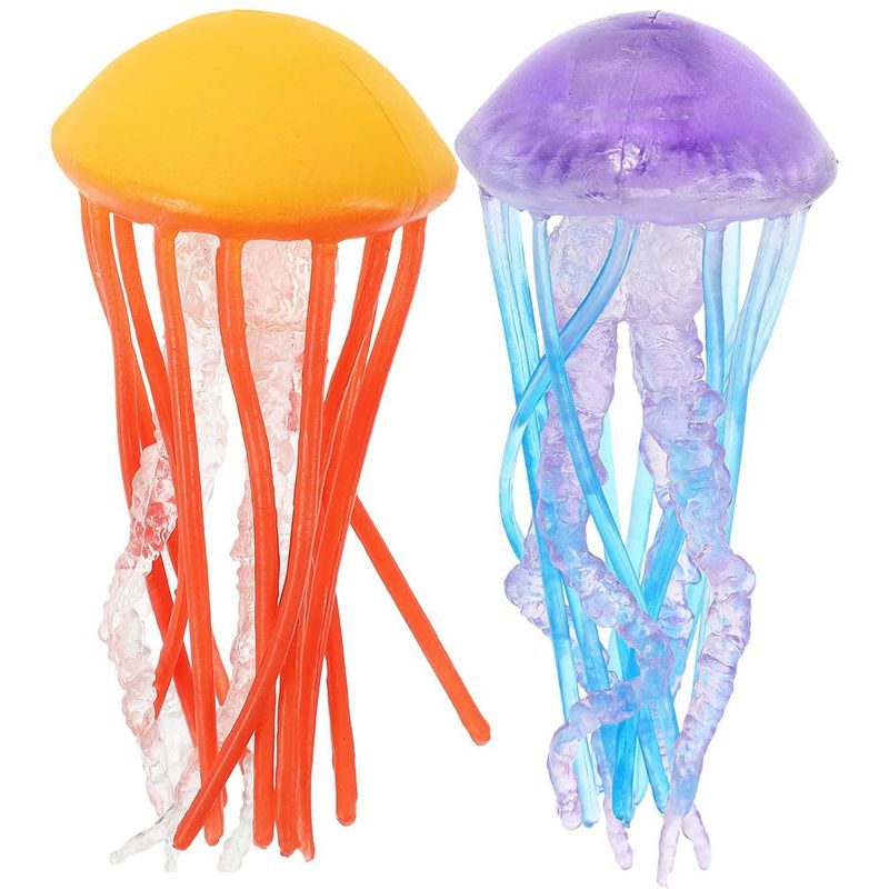 Abaodam Realistic Jellyfish Figurine Models, 2pcs Artificial Plastic ...