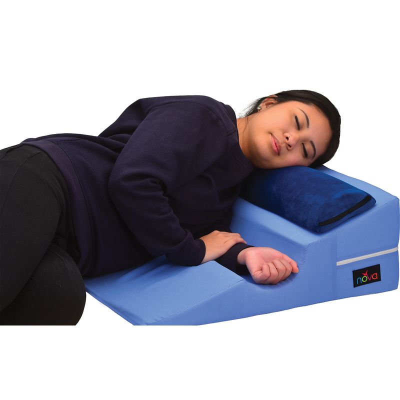 NOVA Bed Wedge for Back & Side Sleepers with Half Roll Pillow Insert ...