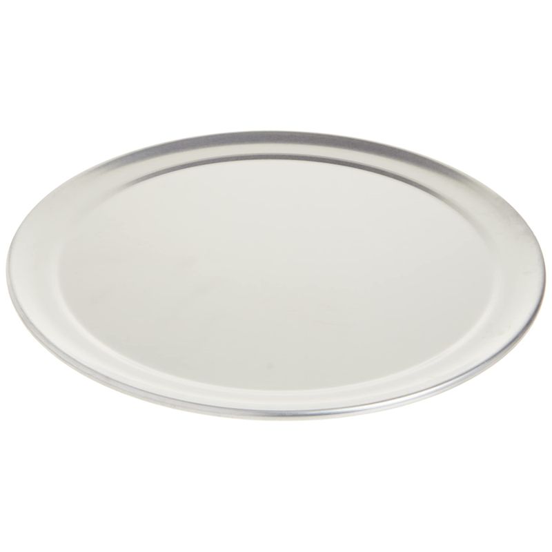 Winco 11 Inch Aluminum Winware Pizza Tray with Wide Rim - EveryMarket