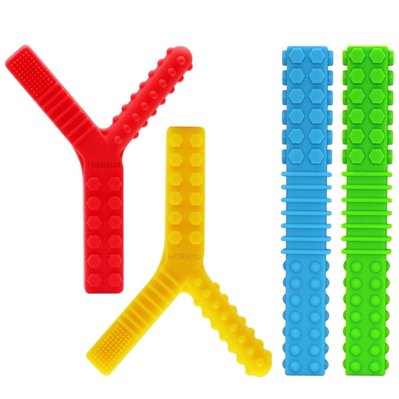 Sensory Chew Toys for Autistic Children, 4 Pack Chew Tube for Sensory ...