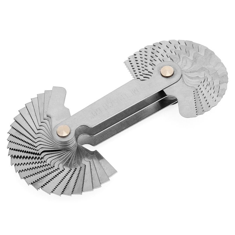 OriGlam Screw Thread Pitch Cutting Gauge Tool, Stainless Steel Metric ...
