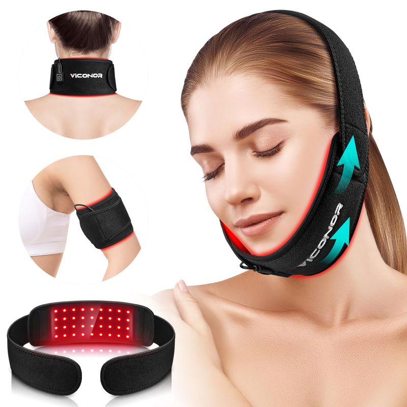 Red Light Therapy for Neck, Near Infrared Light Therapy Belt Wearable ...