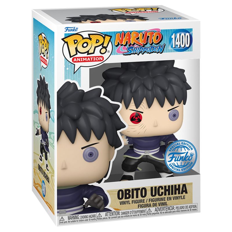 Funko Pop! Animation: Naruto Shippuden - Obito Uchiha (Unmasked) Figure ...