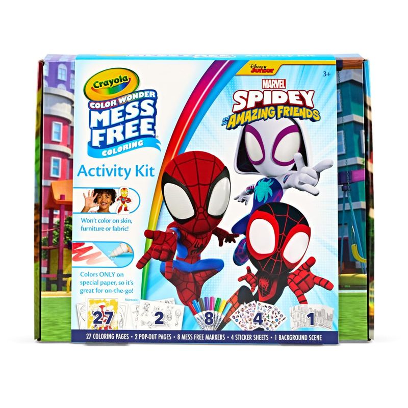 Crayola Color Wonder Spidey and His Amazing Friends Kit, Mess Free ...