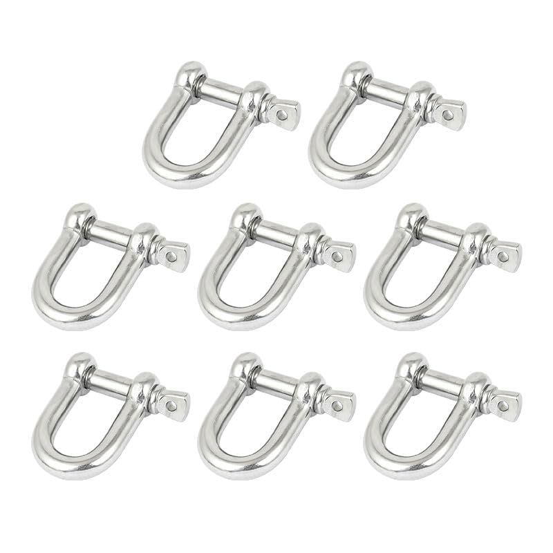 5mm D Ring Shackles M5-304 Stainless Steel Heavy Duty Safety Lock, D ...