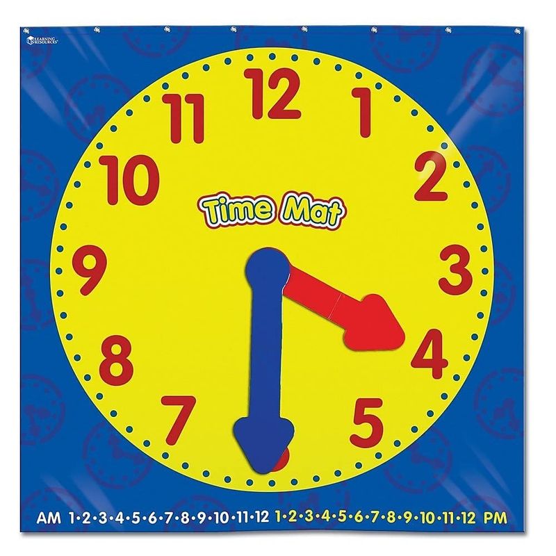 Learning Resources Time Activity Mat, Homeschool, Learning Clock ...