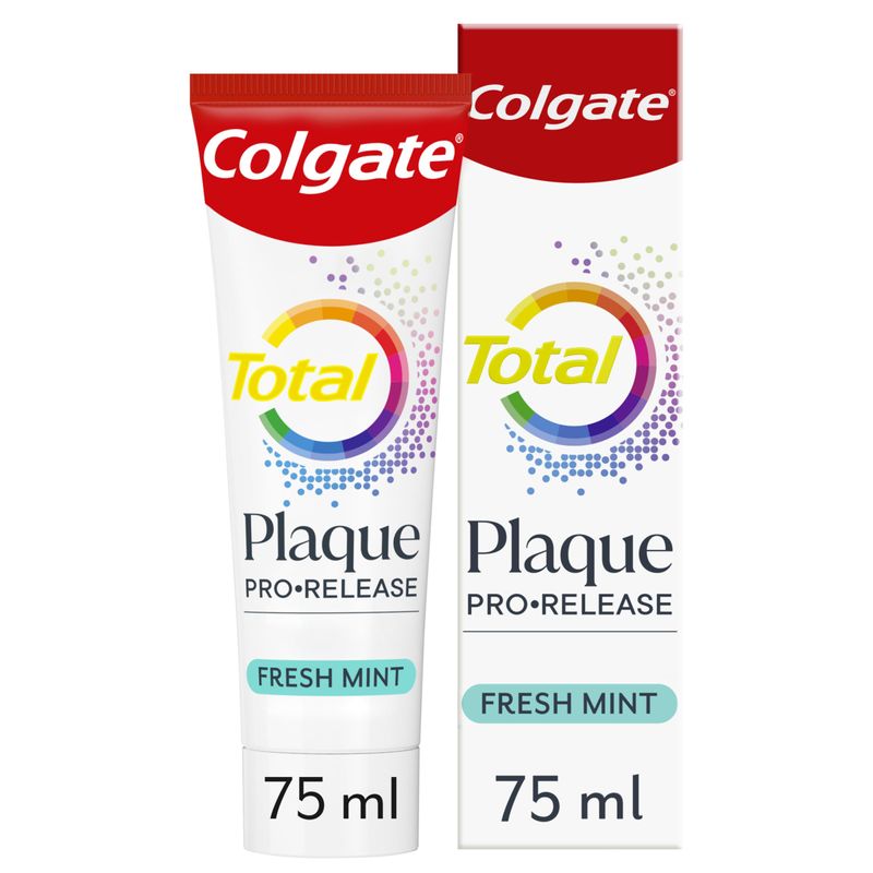 Colgate Total Plaque Pro-Release Fresh Mint Toothpaste 75ml, dental ...