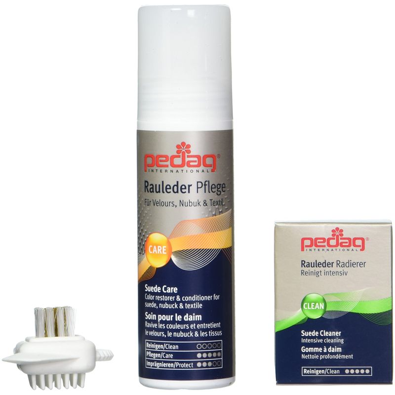 pedag Suede Cleaner and Textile Color Restorer, 3 pc Cleaning and Care ...