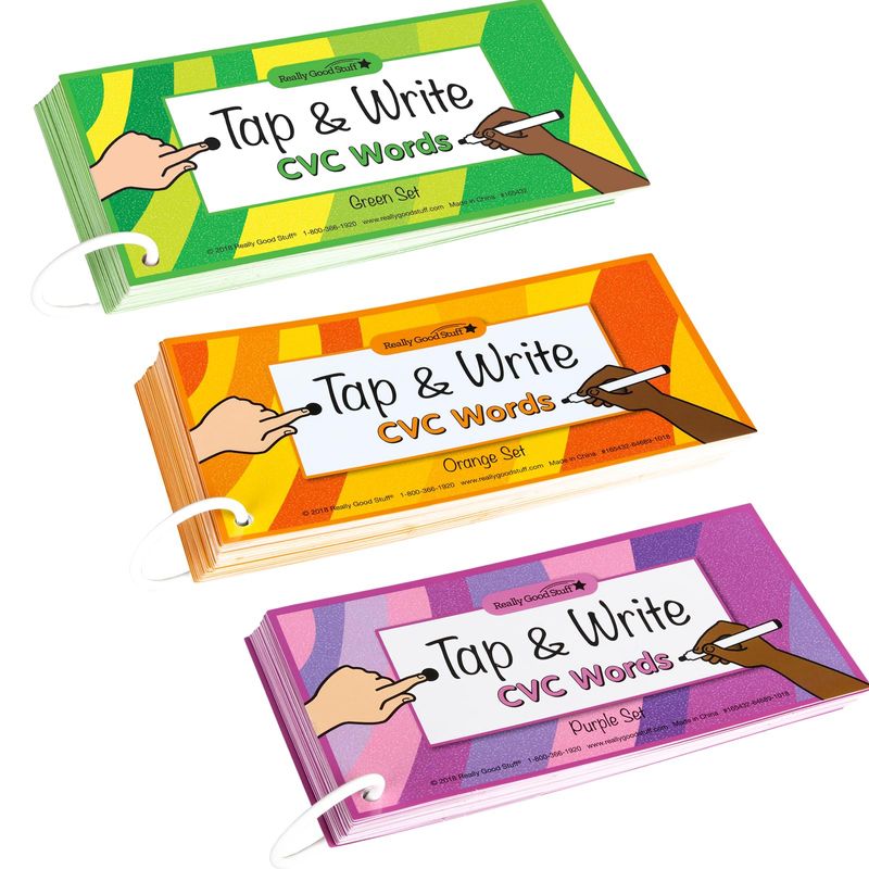 Really Good Stuff Tap and Write CVC Words - 120 Cards - Online ...