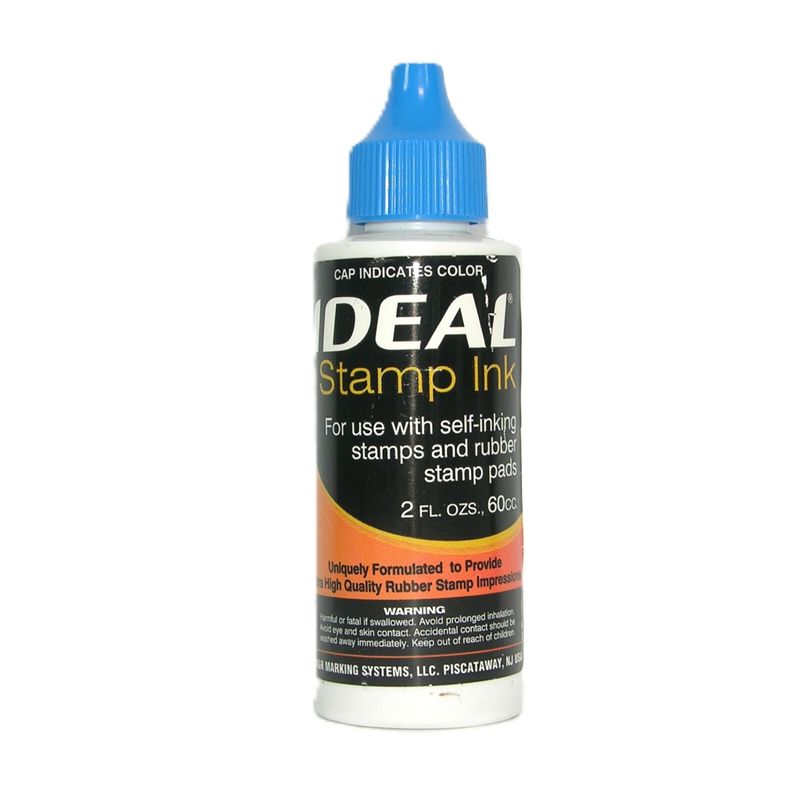 M&R Marking Systems Blue IDEAL STAMP INK For Self-Inking and Rubber ...