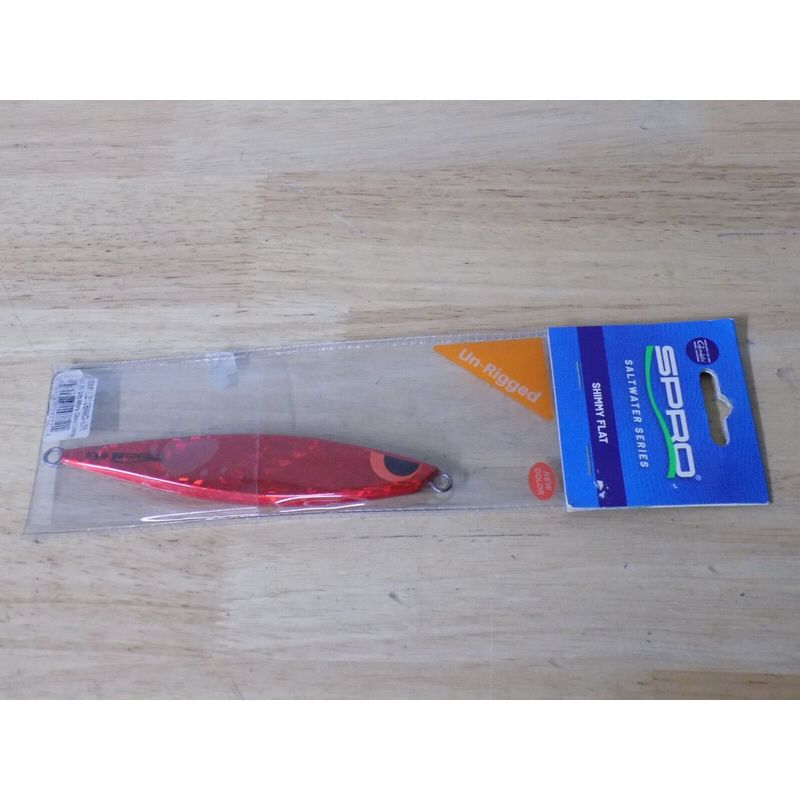 SPRO Saltwater Series, 230 Shimmy Flat Un-Rigged, Bloody Mary Glow ...
