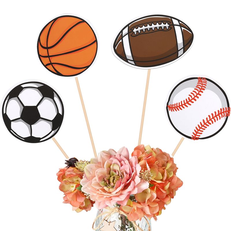 16 Pack Sports Party Decorations Sports Themed Centerpieces for Tables ...
