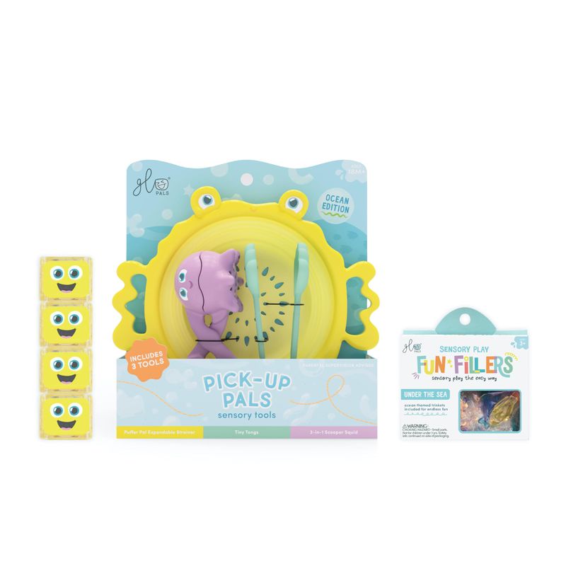 Glo Pals Fine Motor Tools Sensory Play Pack Bundle with Pick-Up Pals ...